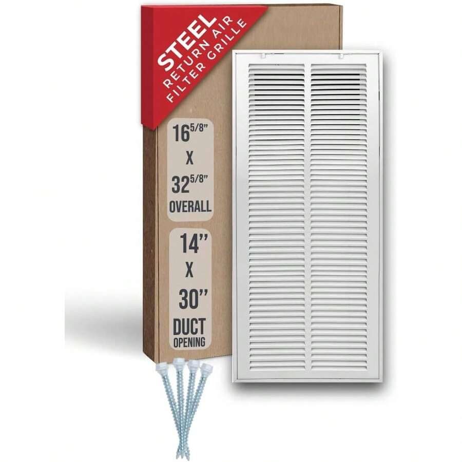 14x30 Duct Opening | Steel Return Air Filter Grille By [Removable Door ...