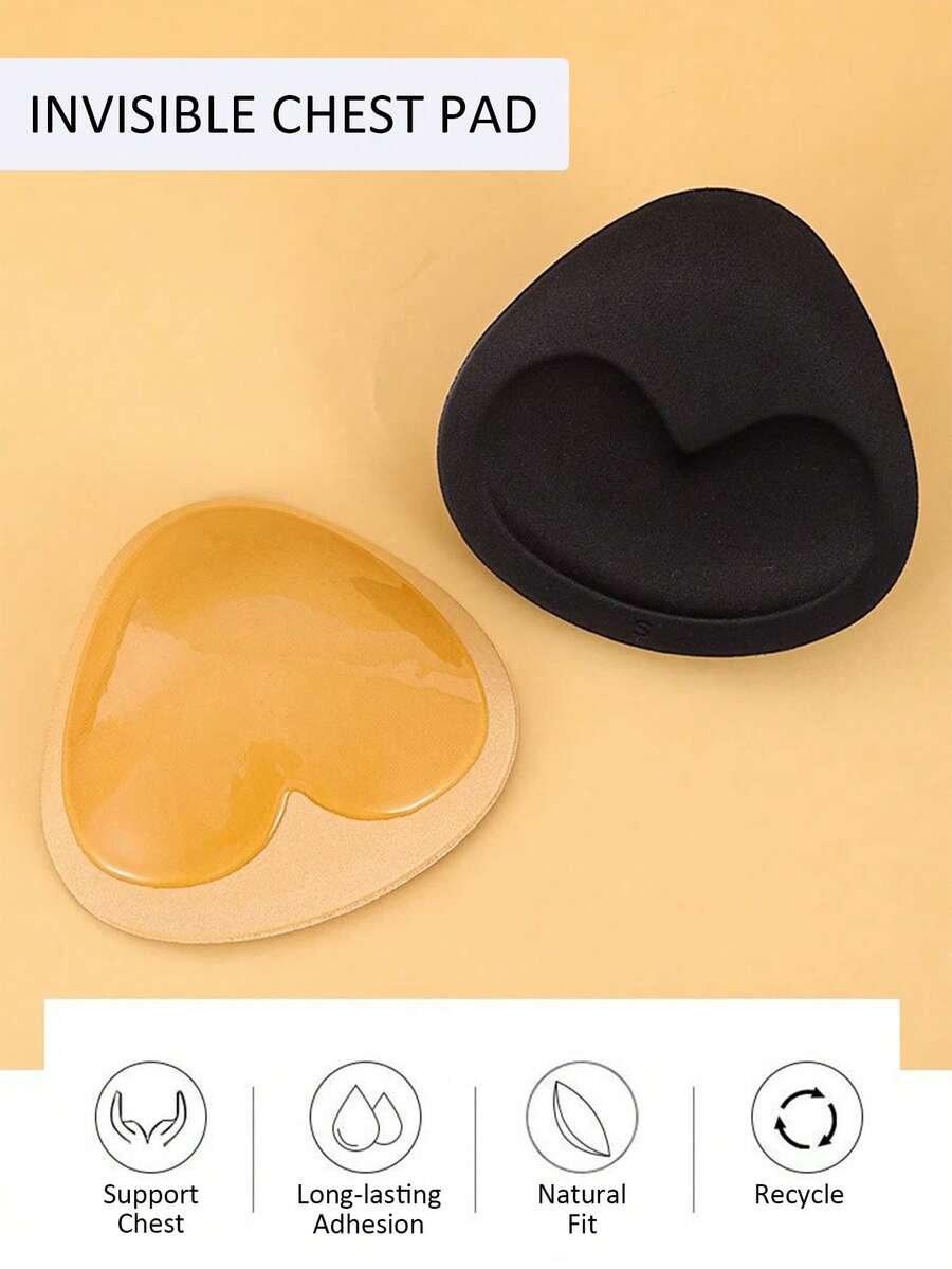 Women Thick Padded Push-Up Sticky Adhesive Sponge Bra Inserts, Suitable ...