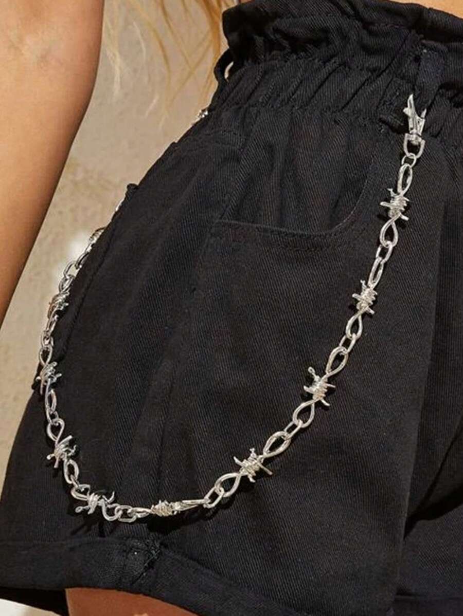 Barbed Pants Chain, 1 Wire Mesh Pants Chain Gothic Style, Waist ...