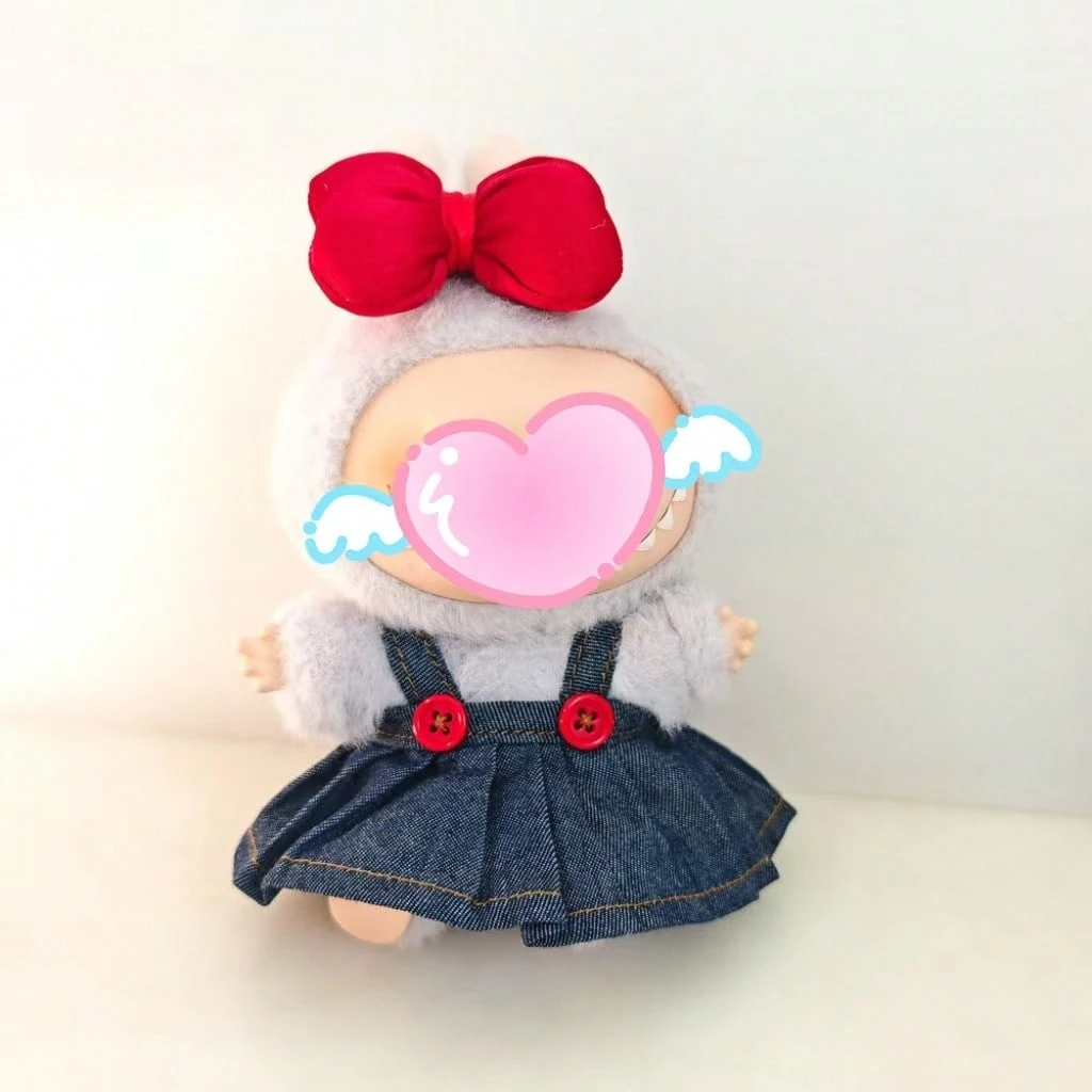 (Clothes Only) LABUBU Doll 17cm Dress Up Outfit, LABUBU Sitting Party ...