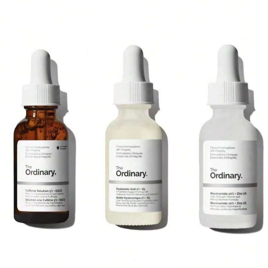 The Ordinary Face Serum Set-Caffeine Solution 5%+EGCG! Hyaluronic Acid ...