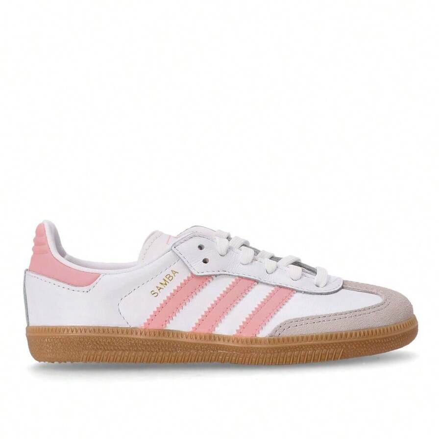 Little Kid's Adidas Samba OG C Footwear Wht/Semi Pink Spark-Gum (JP5484 ...