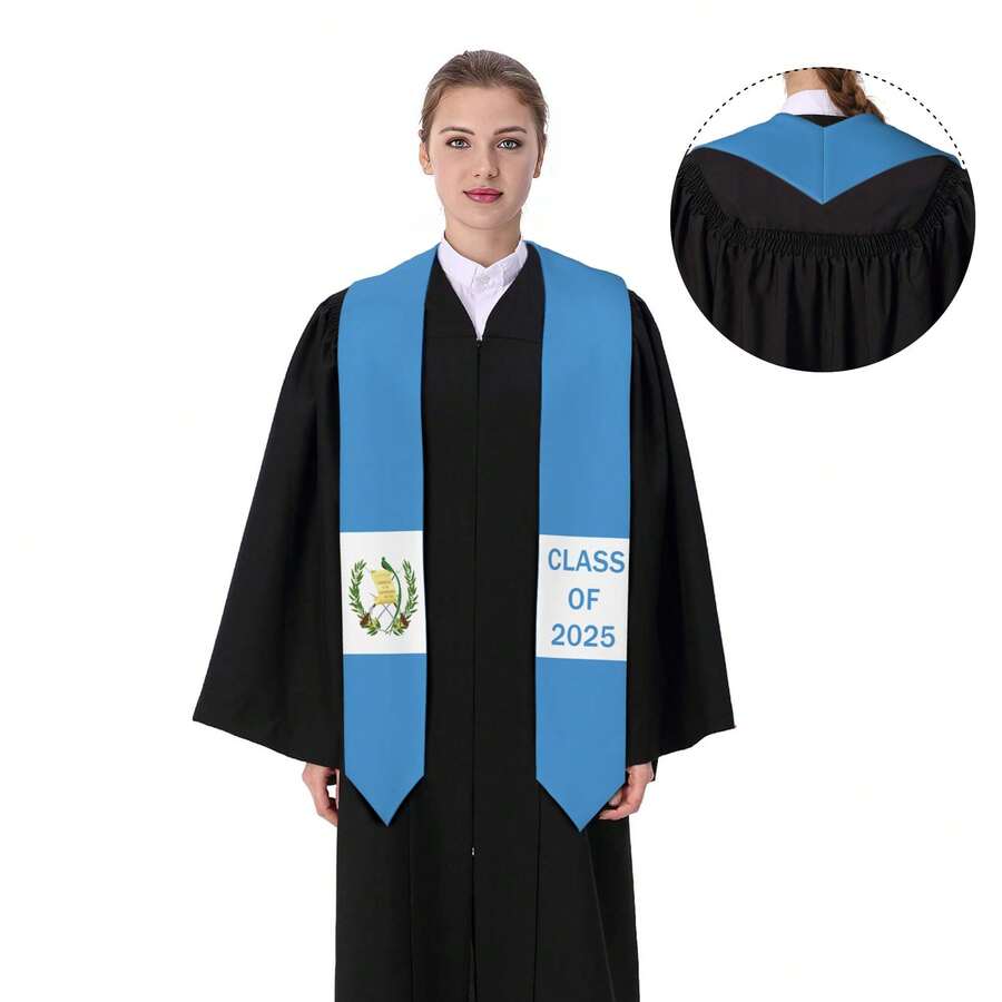 Class Of 2025 Country Flag Graduation Sash - V Shape National Country ...