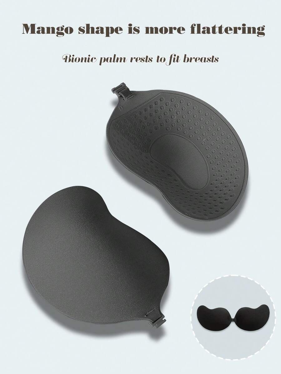 A One-Piece Black Skin Tone And Adhesive Bra For Women, Reusable Push ...