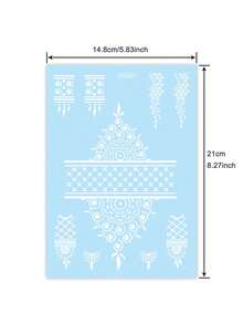 4pcs White Henna Mandala Floral Pattern Lace Ribbon Design Sexy ...