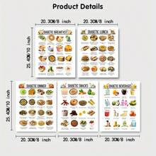5-Piece Diabetes Diet Plan Flip Chart Set, Food Charts And Checklist ...