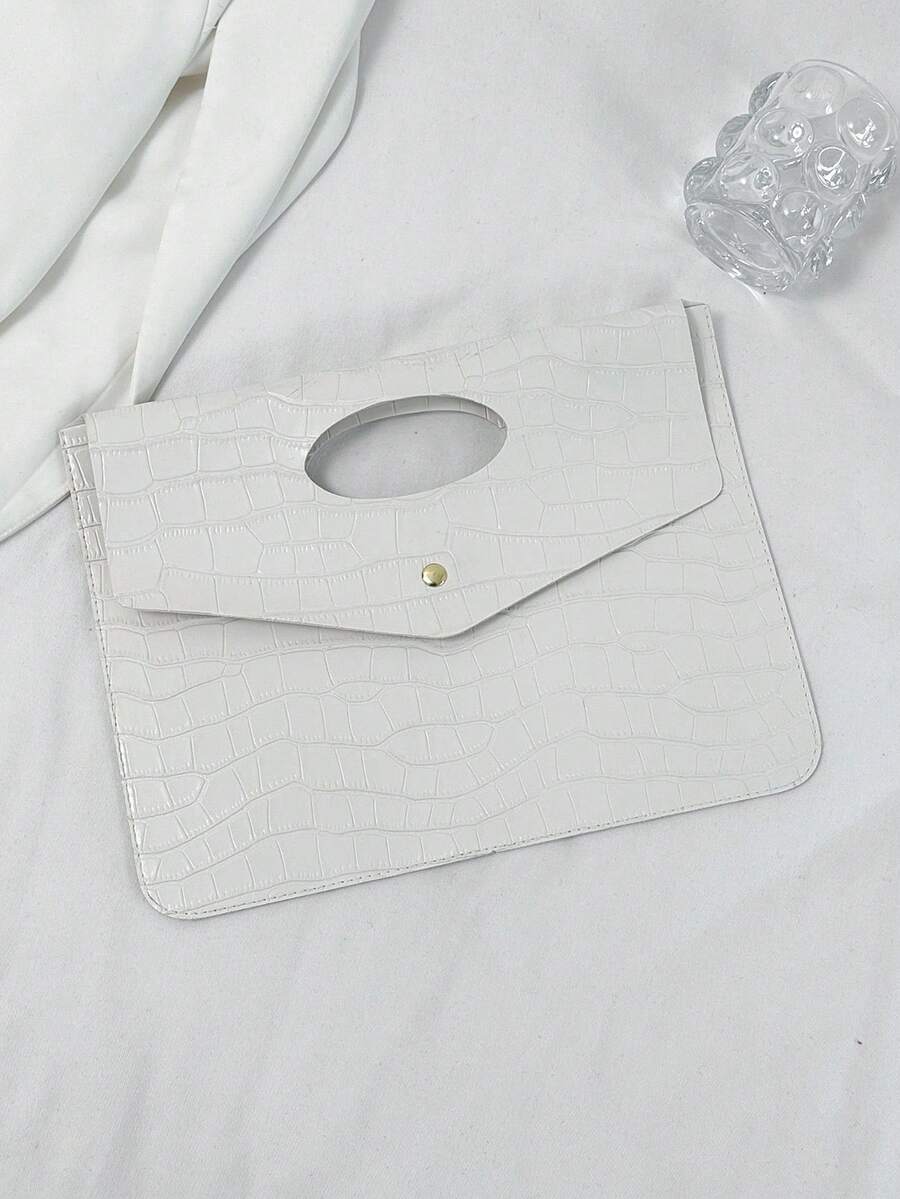 Women's Minimalist Solid Color Elegant Clutch Bag, For Daily Use ...