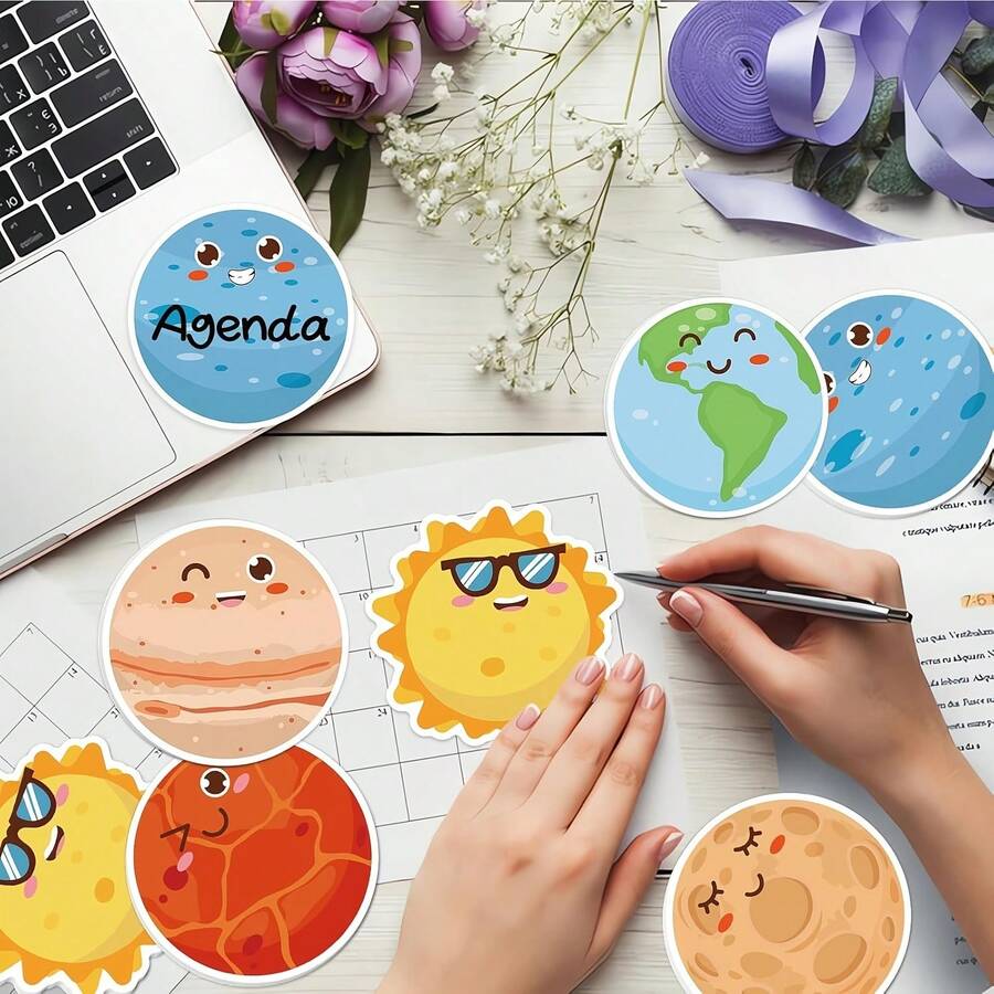 Local Delivery -Cute Outer Space Memo Pads Solar System Planet Shaped ...