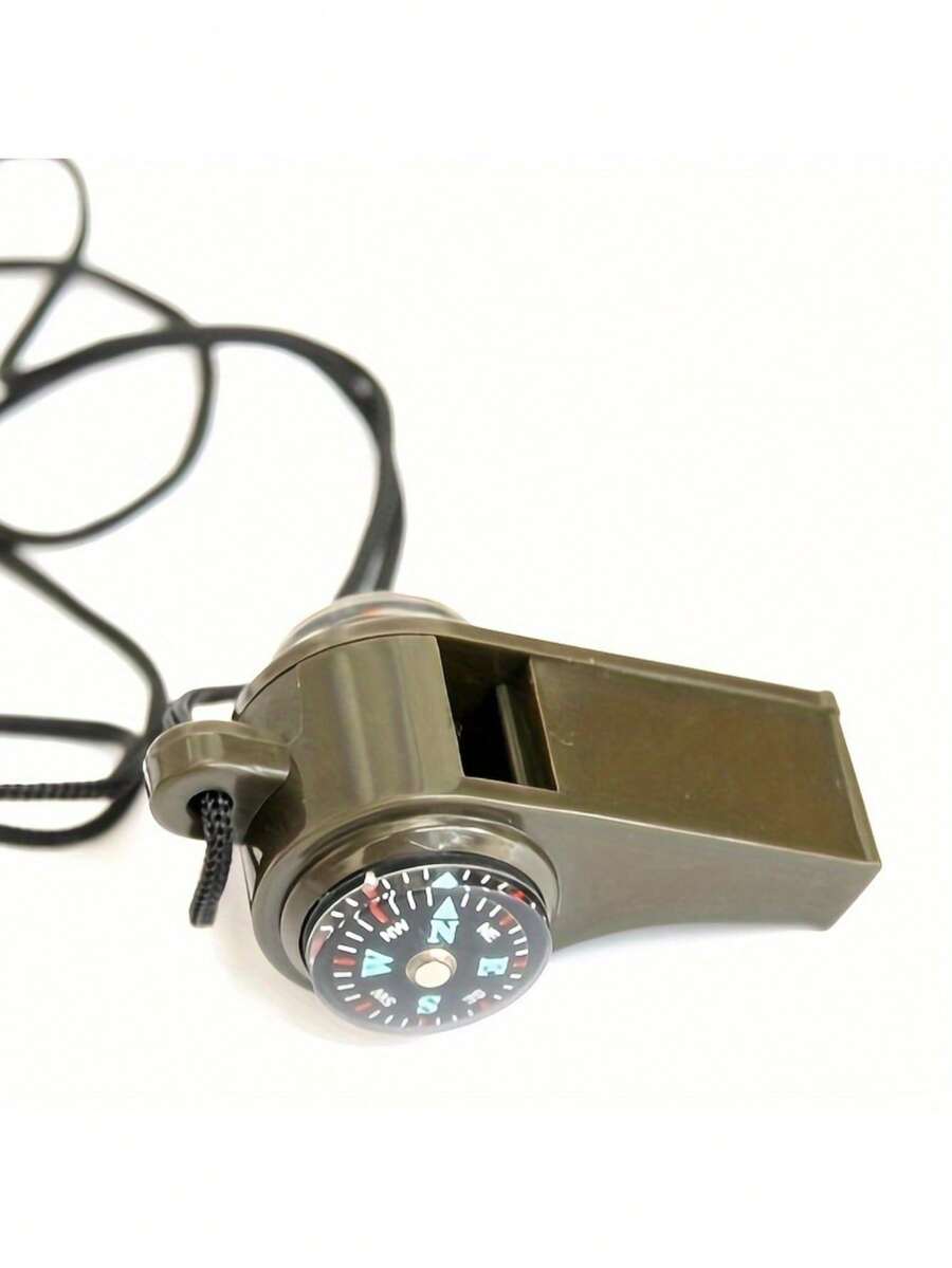1pc 3-In-1 ABS Survival Whistle With Compass And Thermometer, Practical ...
