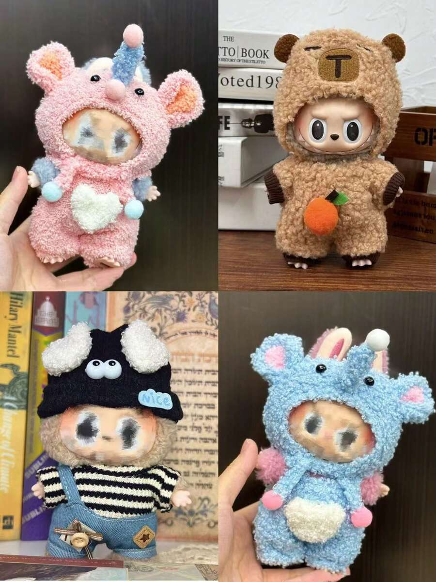 Labubu Doll Outfit Only, 17cm Labubu Plush Character Accessory Outfit ...