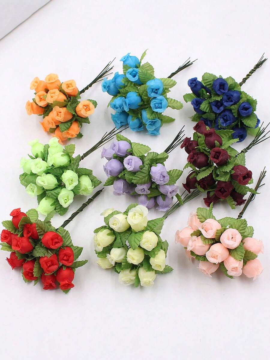 Artificial Rose Bouquet Set - Premium Silk Wedding Flowers For Bridal ...