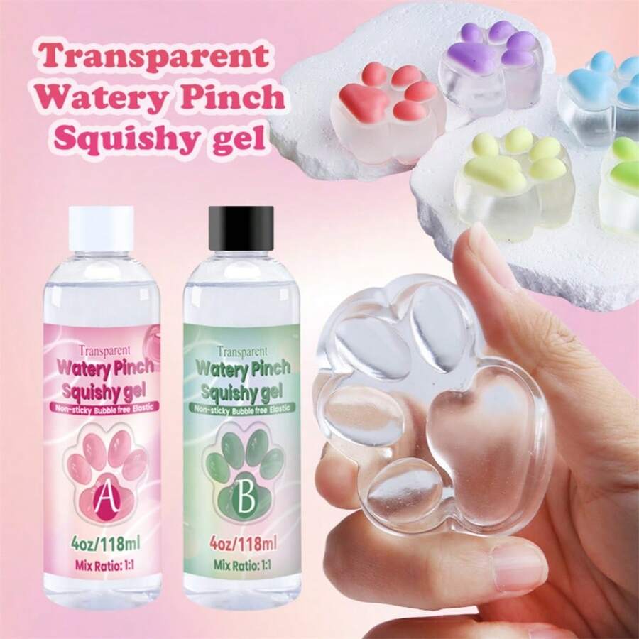 1:1 AB Squishy Resin Gel Soft Liquid Squishy Silicon Rubber Making DIY ...