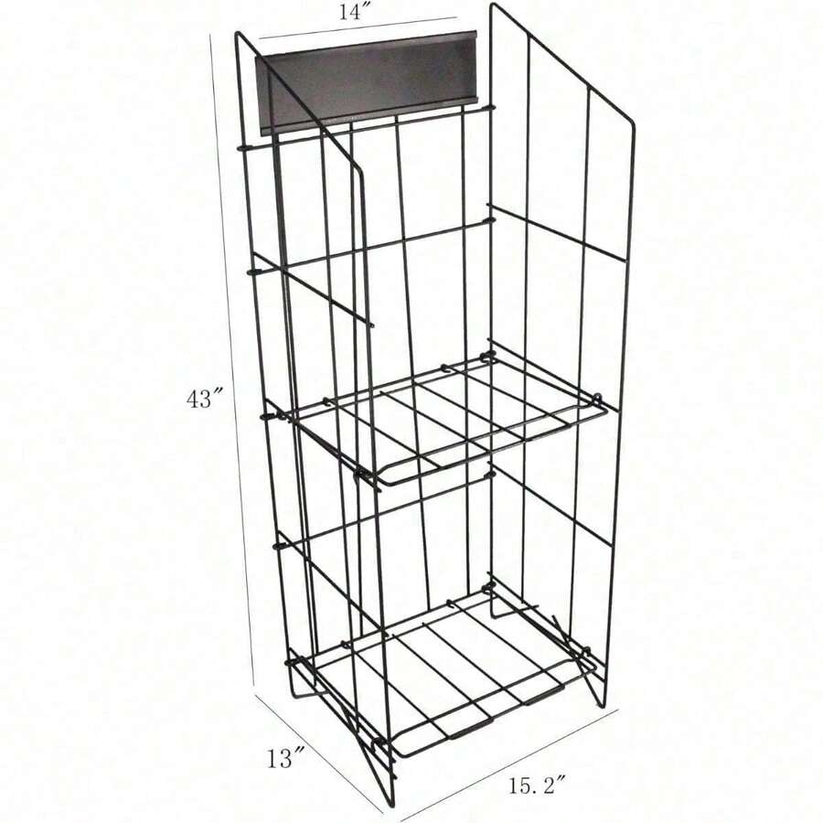 11562 Bulk Metal Wire Display Stand For Newspaper, Magazine & Catalog ...