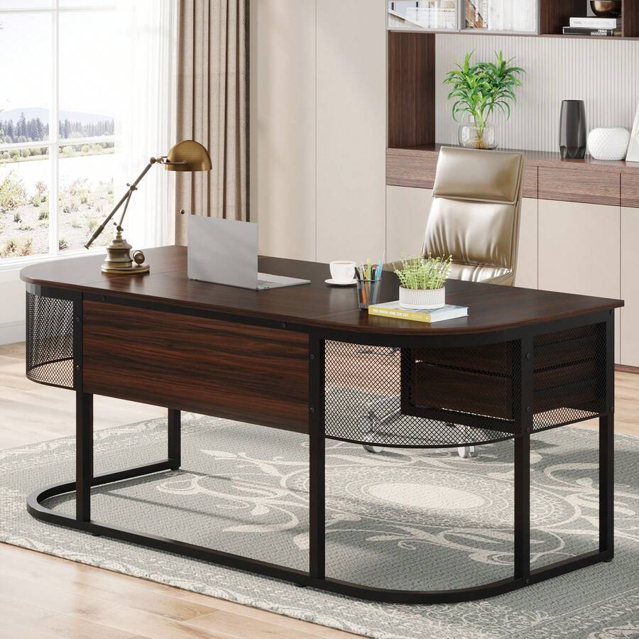 Tribesigns 63-Inch Executive Desk With 4 Drawers, Large Office Desk ...