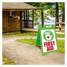 Black Signicade Deluxe A-Frame Sidewalk Curb Sign Portable Folding ...