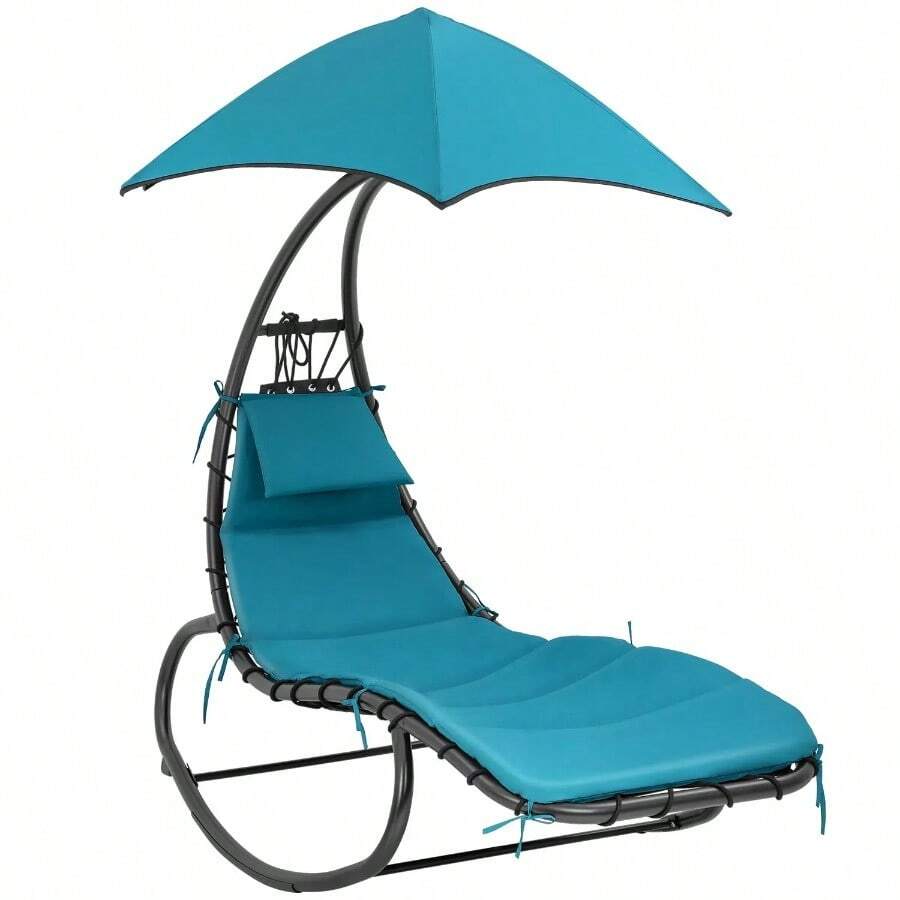 Patio Swing Chair Rocking Lounge Chair Outdoors With Waterproof Canopy ...