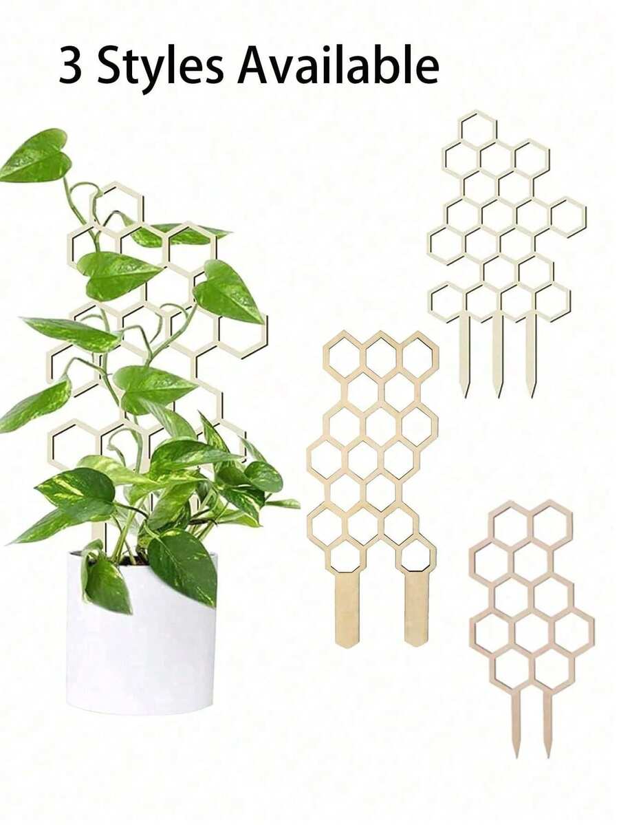 Wooden Honeycomb Plant Climbing Frame Creative Grid Climbing Plant ...