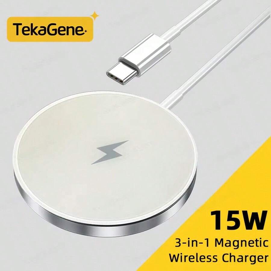 TekaGene 15W Type-C Qi-Certified Fast Wireless Charging Pad - Universal ...