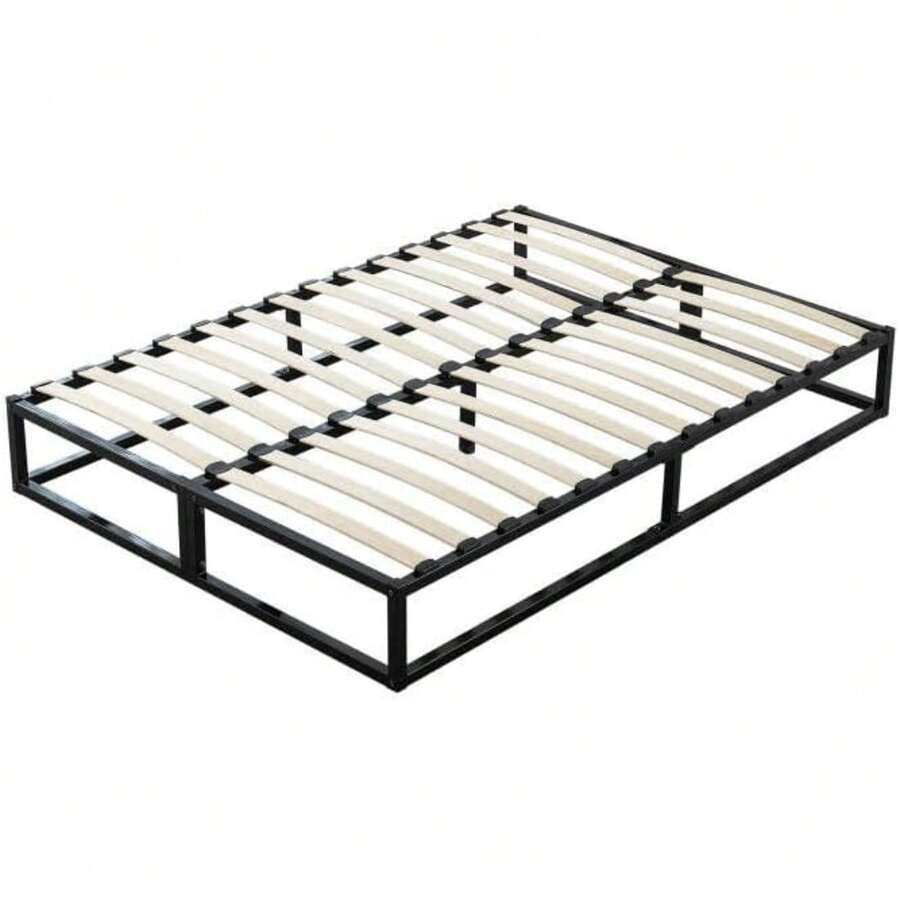 2025 NewPlatform Bed Frame,4ft6 Double Mattress Foundation, Wood Slat ...