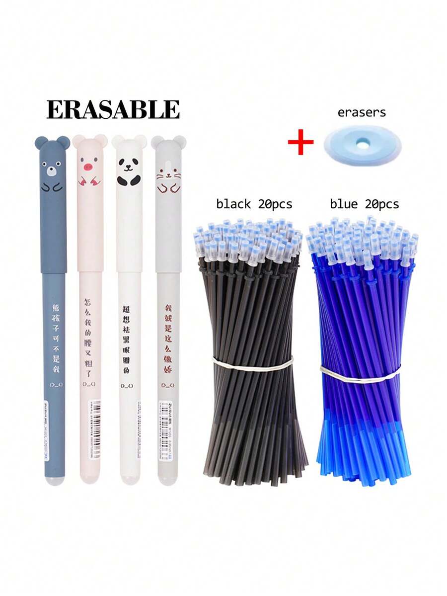 Cute Erasable Pens, Affordable Kawaii Gel Pens, Heat Erasable Neutral ...