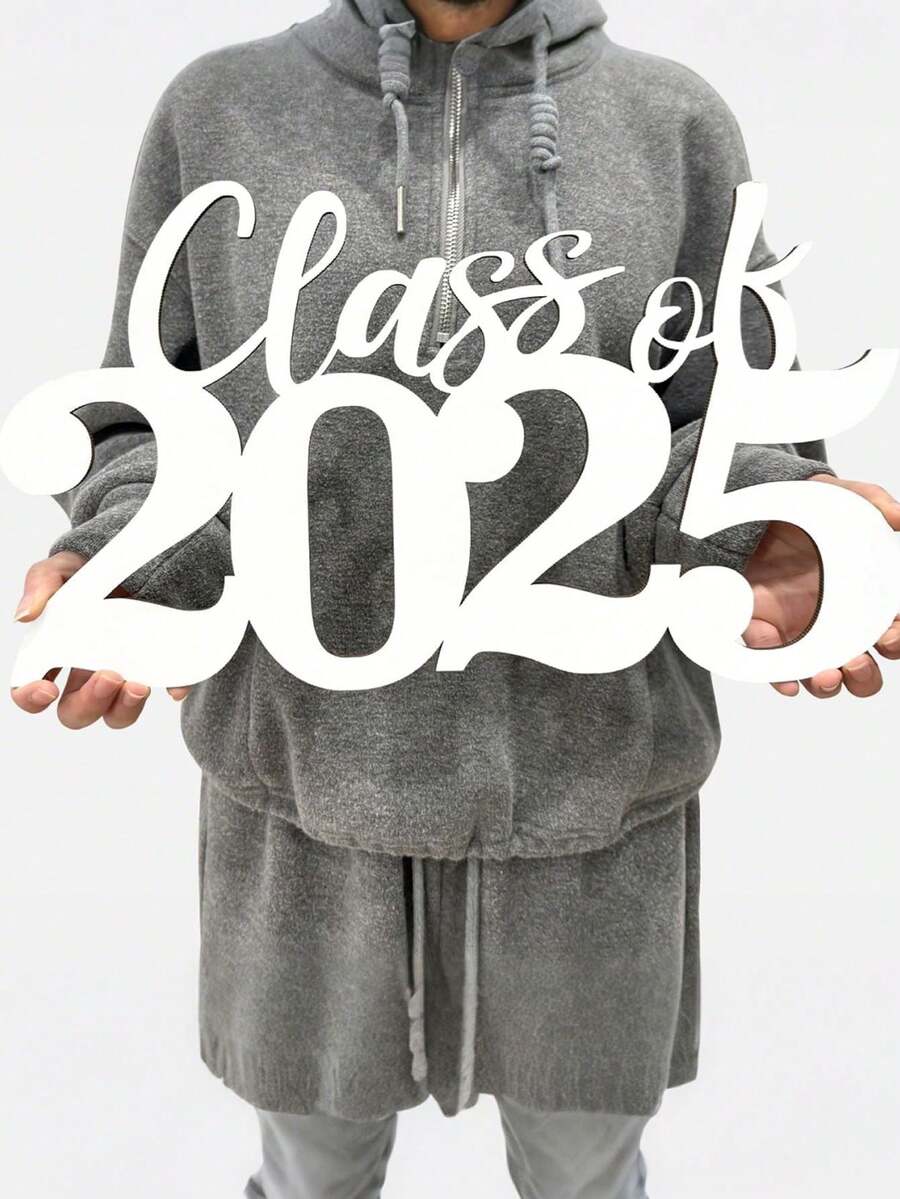 Class Of 2025 Wooden Logo Graduation Decorations White 2025 Graduation ...