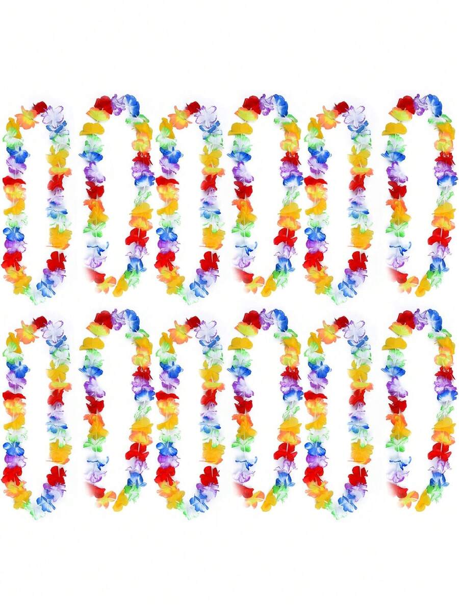 10pcs Hawaiian Lei, Luau Aloha Lei, Perfect Hawaiian Glam Costume ...
