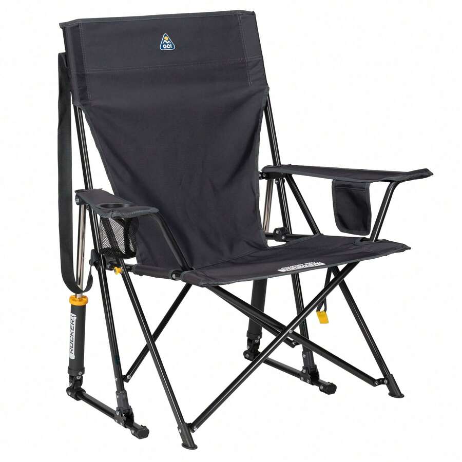 GCI Outdoor Comfort Pro Rocker Foldable Rocking Camp Chair Dark ...
