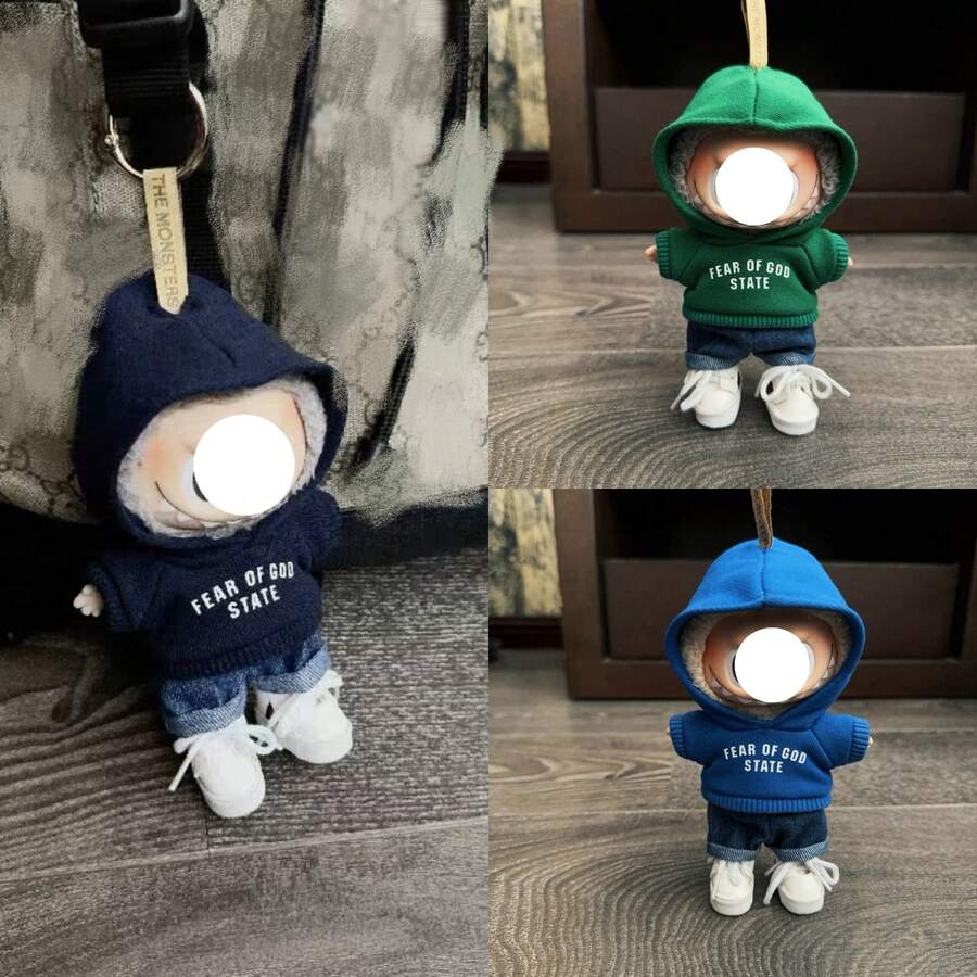 [Clothing Only] 17cm Labubu Pendant Blind Box, Labobo Doll Keychain ...