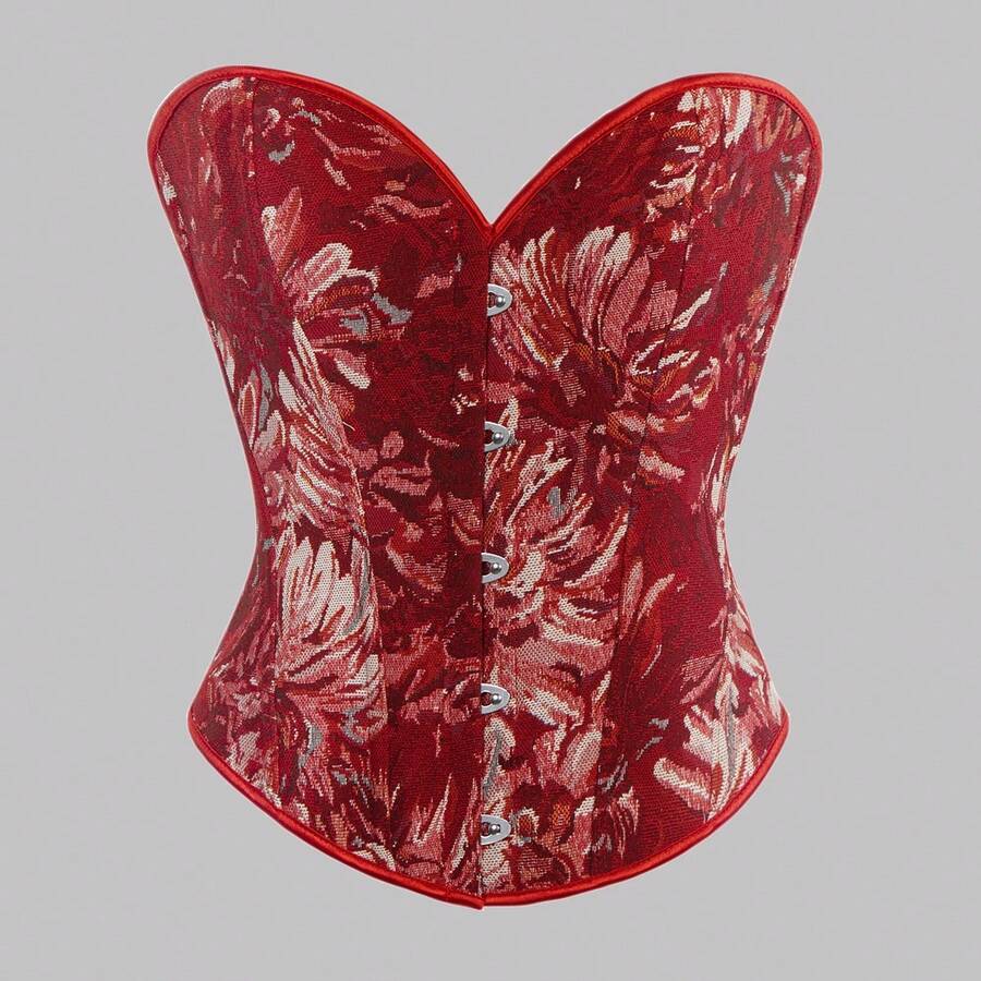 1pc Women's New Arrivals Palace Style Corset Bustier Top, Painting ...