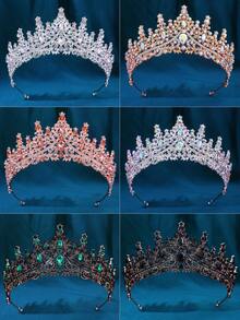 1pc Tiara And Crown For Women Crystal Queen Crowns Rhinestone Princess ...