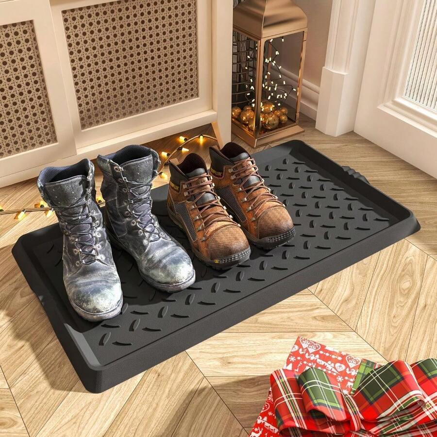 Extra Large Boot Tray - 16x47.5 Inches, Heavy-Duty Waterproof Rubber ...