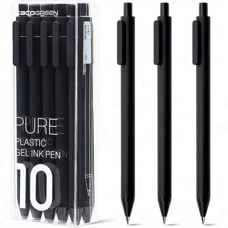 10 Sets Of Neutral Pen 0.5mm Needle Tube Pen Tip Push Type High ...