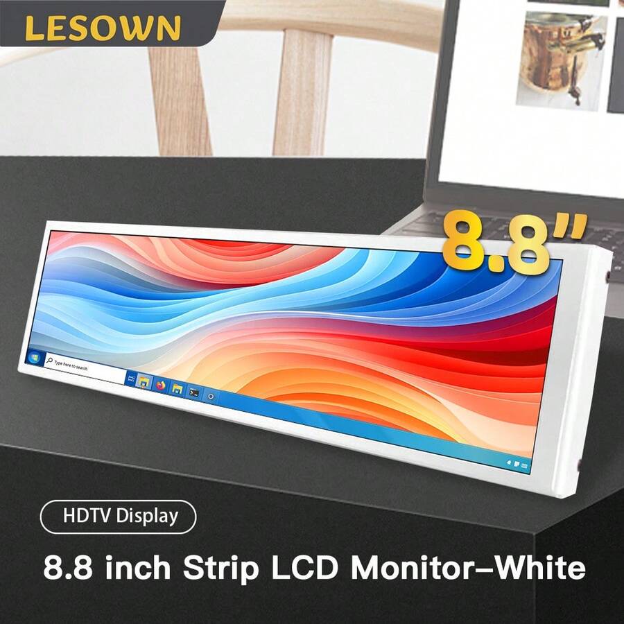 LESOWN Longitudinal Strip Display 8.8 Inch 1920x480 Portable Bar ...