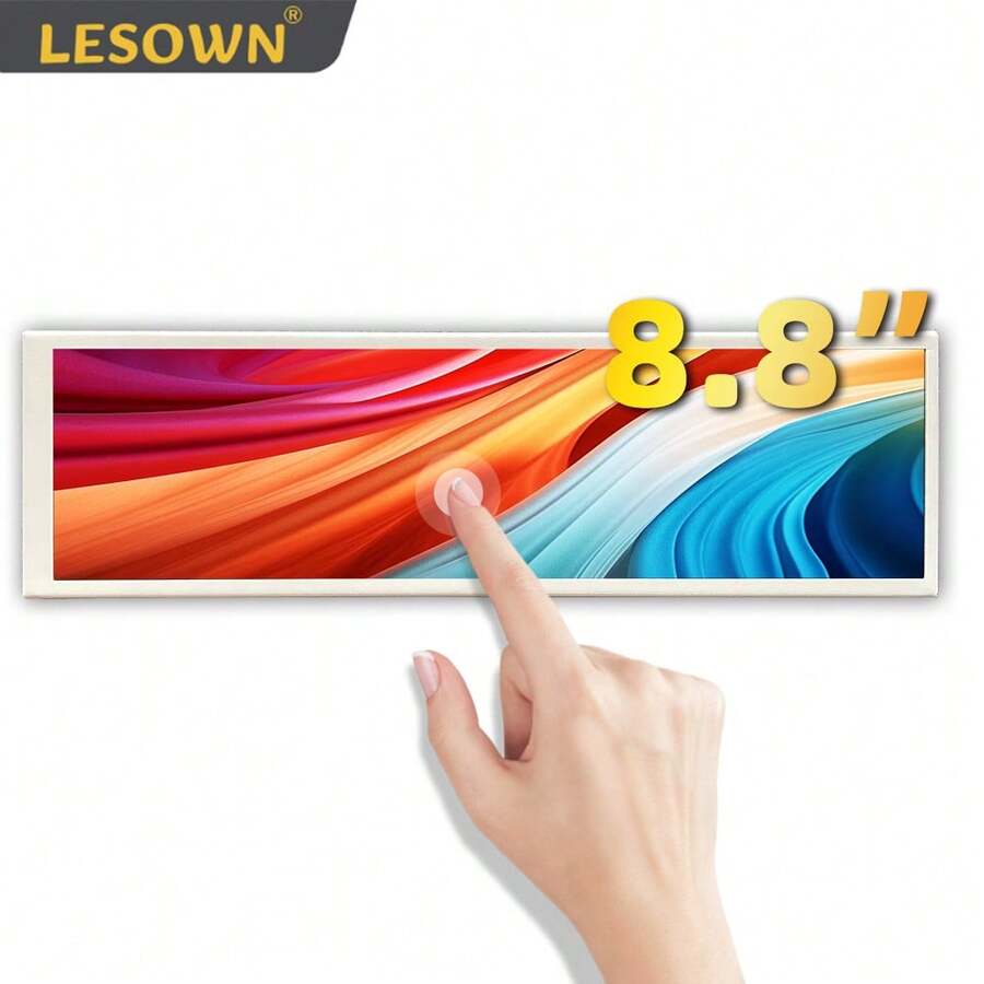 LESOWN Portable Long Bar Touchscreen 8.8 Inch Ultra-Wide Monitor ...