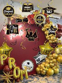 Black Graduation Year 2025 Spiral Omaments,Congrats Grad Decorations ...