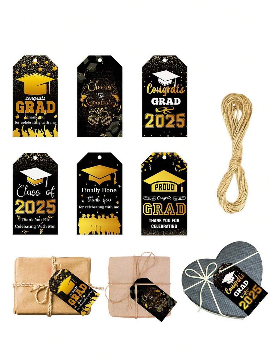 60 Pcs- Graduation Gift Tags Class Of 2025 Congratulations Graduation ...