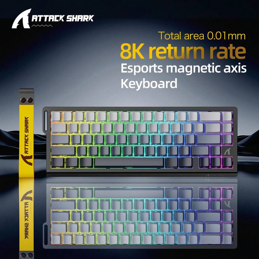 ATTACK SHARK X68 HE Rapid Trigger Keyboard Magnetic Switch 60% Wired ...