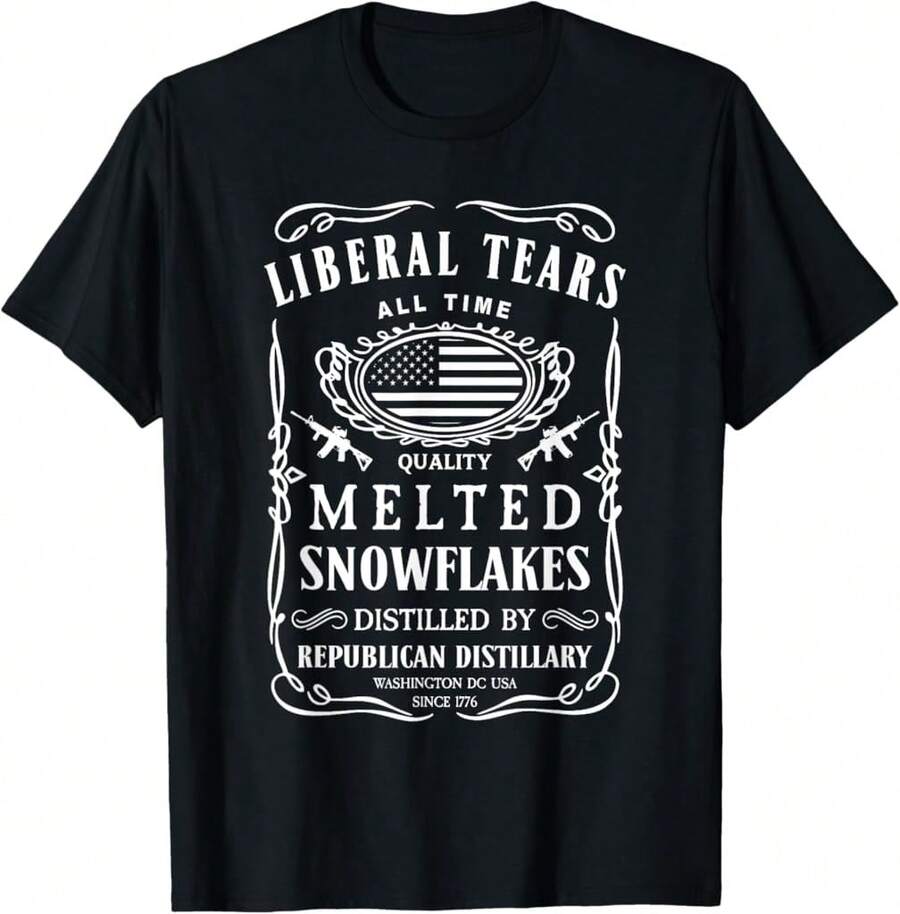 Liberal Tears Shirt Funny Republican Conservative 2A Trump T-Shirt Gift ...