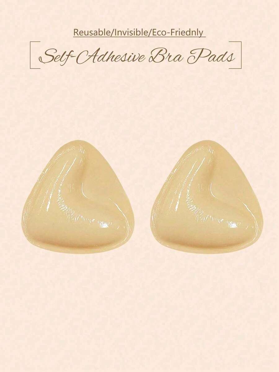 1 Pair Of Double-Sided Self-Adhesive Bra Pads, Chest Pads, Adhesive ...
