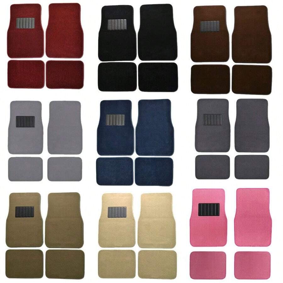 New 4pcs Set Universal Fit Car Truck Front Rear Vinyl Heel Pad Carpet ...