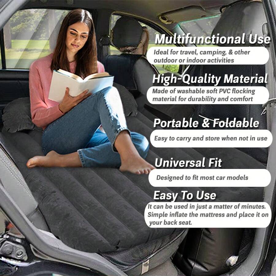 Zone Tech Inflatable Car Travel Air Mattress Back Seat Car Blow Up ...