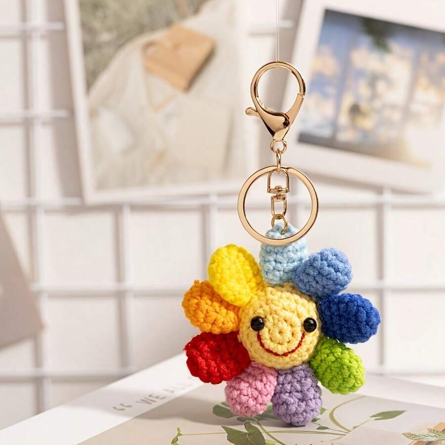 Local Delivery-Color Sun Key Chain Rose Key Chain Sunflower Key Chain ...