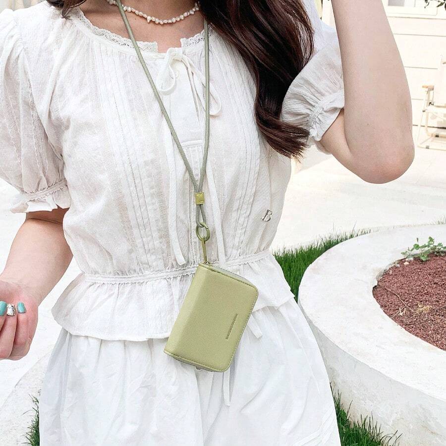 Neck Hanging Mini Wallet! Bestselling Women's Zipper Short Wallet, Chic ...