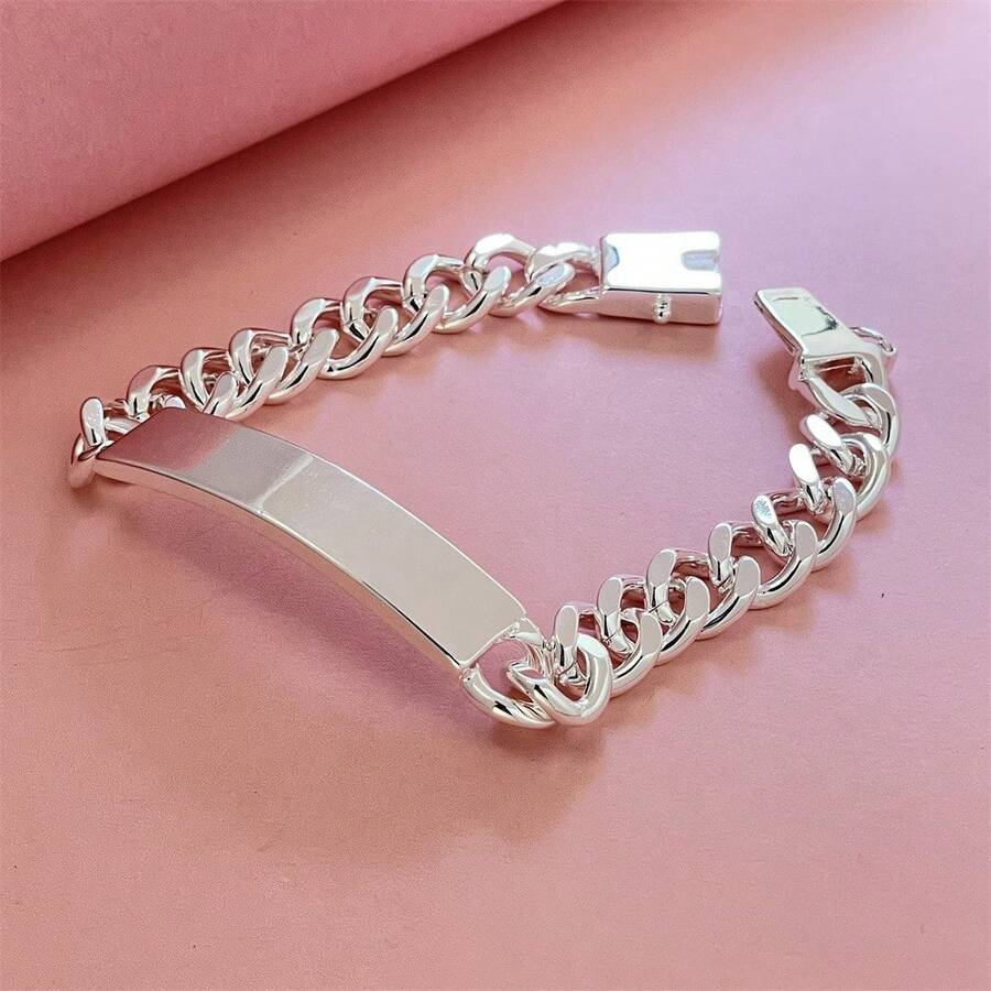Popular Punk Style Warp Plate Simple Bracelet, Personalized Fashion ...