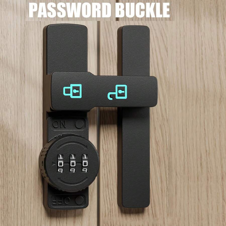 Password Door Lock And Deadbolt, 180 Degree Sliding French Barn Door ...