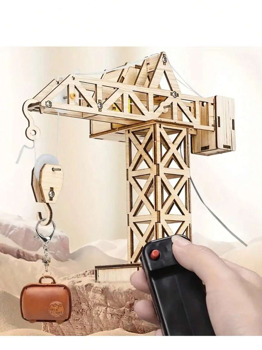 DIY Wooden Puzzle, Create Your Own Crane/Tower Wooden Toy With Safe ...