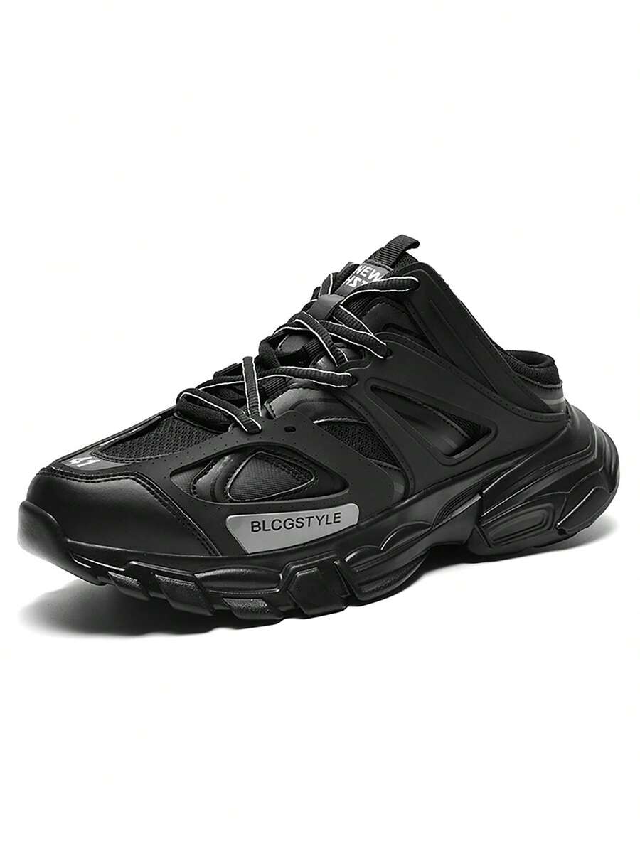 Unisex Streetwear Open Back Shoes Fashion Slip On Chunky Sneakers ...