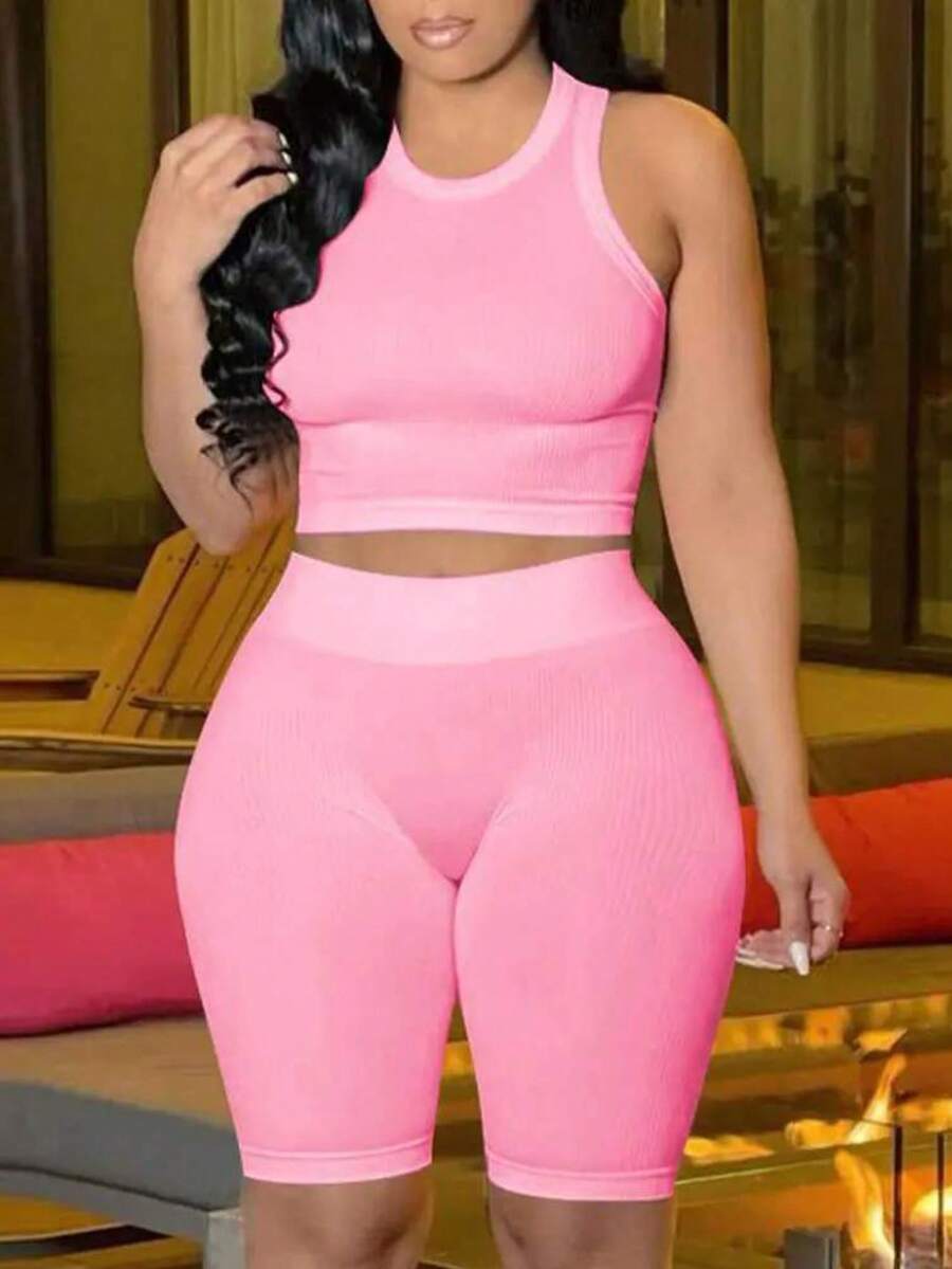 SEAMLESS HIGH STRETCH RIBBED ACTIVE SET | SHEIN USA