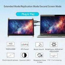 LESOWN Mini 7 Inch HD 1024x600 LCD Touchscreen Module IPS Panel 5-Point ...