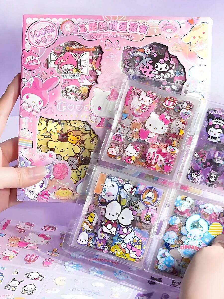 Sanrio 100Sheets/Box Sanrio Hello Kitty Kuromi Cinnamoroll My Melody ...